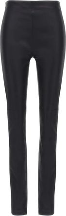 Roberto Cavalli pantalon en cuir - Noir
