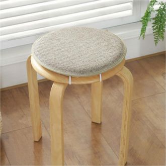 Generic Runde Stuhlkissen, 45 cm (18 Zoll), aus atmungsaktivem Rattan. rutschfeste Unterseite, mit Druckknopfb&auml;ndern f&uuml;r G&auml;rten, Terrassen und Restaurants