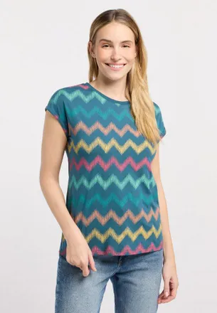 Ragwear Kurzarmshirt DIONA PRINT Bestseller aus Baumwoll-Modal-Mix mit allover Print