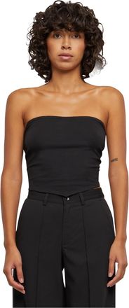 Urban Classics Ladies Knotted Bandeau Top Frauen Top schwarz S 95% Baumwolle, 5% Elasthan Basics