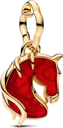 Pandora Moments Rotes Feuerpferd Murano-Glas Charm-Anh&auml;nger mit 14k vergoldete Metalllegierung, Kompatibel ME und Moments, 764431C01