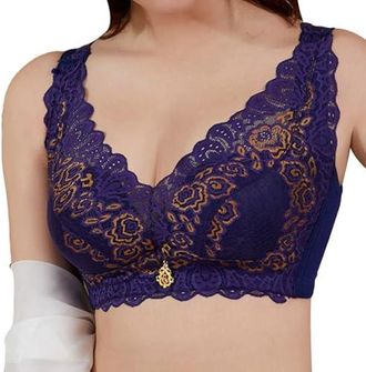 Generic 2026 Soutiens-gorge pour femmes Lingerie Broderie Dentelle, bleu, 68