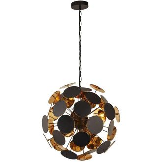 Searchlight Searchlight - Suspension discus 4L métal noir/dore E14 max 4x40w