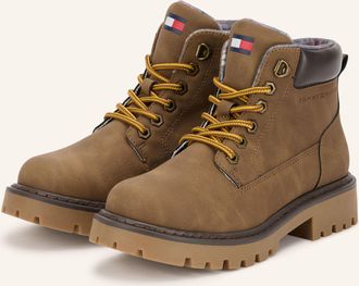 Tommy Hilfiger Schn&uuml;rboots braun