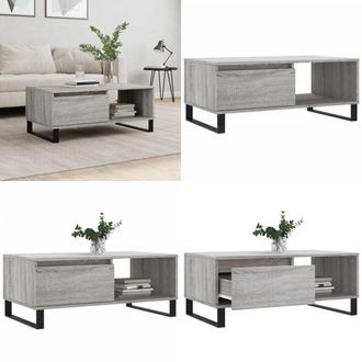 vidaXL Table basse Sonoma gris 90x50x36,5 cm Bois dingénierie - Table Basse Design - Table Basse Moderne - Table Basse Rangement - Meuble Salon - Table
