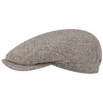 Stetson Belfast Silk Schieberm&uuml;tze Herren - Flatcap aus Seide - Herrencap Made in EU - Seidenm&uuml;tze Fr&uuml;hjahr/Sommer - Flat Cap beige 57 cm