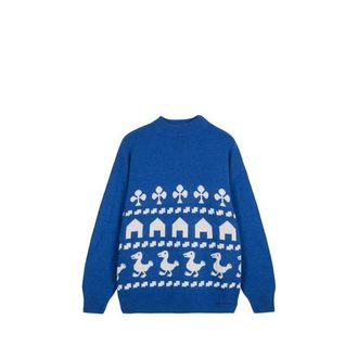 Bobo Choses Pull ample &agrave; motifs en laine m&eacute;lang&eacute;