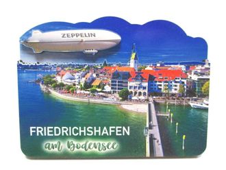 Generic Friedrichshafen Bodensee Holz 2D Magnet 10 cm Souvenir Germany