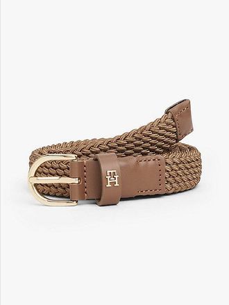 Tommy Hilfiger Ceinture tressée en cuir à boucle ovale