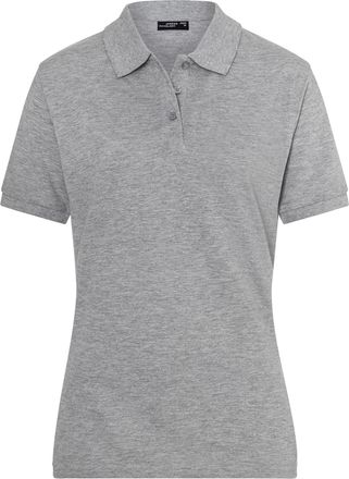 James & Nicholson Damenpolo Classic - Piqué-Poloshirt mit gestrickten Bündchen | Farbe: Grey-Heather | Grösse: XXL