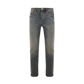 Purple Slim-Fit Denim Jeans in Indigo mit Used-Effekt - - Jeans - Herren - Blau - W31