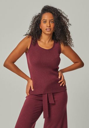 You Look Perfect TOP BLOSSOM - Geripptes Merino Top mit Rundhals