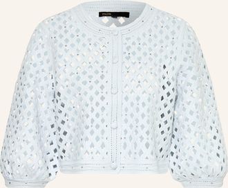 Maje Strickjacke Mit Schmucksteinen Und 3/4-Arm blau