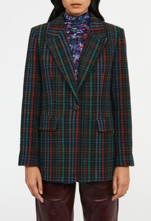 Claudie Pierlot Veste &agrave; motif tartan