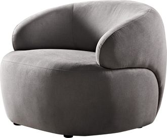 DELIFE Cocktailsessel Nova Mikrofaser Grau 88x88 cm Loungesessel