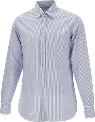 Golden Goose Homme, Chemises, Bleu, Taille: M Alvise Striped Shirt