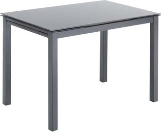 Oresteluchetta K&uuml;chentisch mit ausziehbarer Glasplatte 110-170x76cm Cleve - Grau