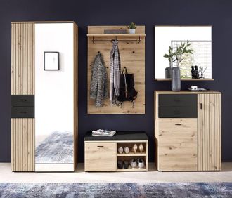 Loftscape home24 Schuhkommode 84 x 106 x 38cm Braun/Beige