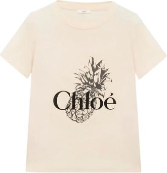 Chloé Femme, Tops, Beige, Taille: 42 FR T-Shirt H25