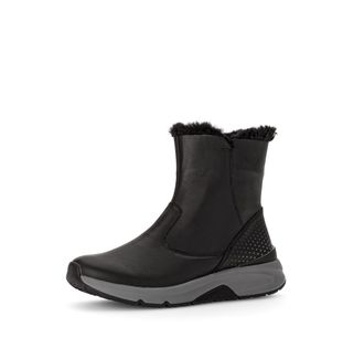 Gabor Damen Combat Boots, Frauen Stiefeletten,uebergangsstiefel,schn&uuml;rstiefel,Winterstiefel,Winterschuhe,warm,schwarz (Webl.),42.5 EU / 8.5 UK