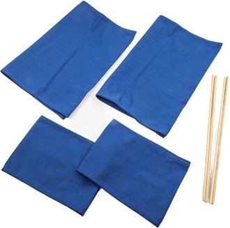 Generic Lot de 2 housses de chaise en toile lavables faciles &agrave; nettoyer pour chaises de directeur, utilisation pratique (bleu)