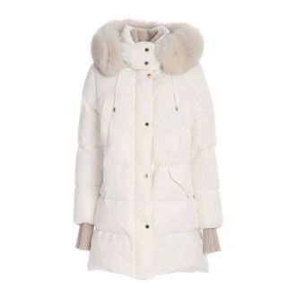 Moorer Femme, Vestes, Blanc, Taille: 36 FR Manteau Blanc L&eacute;ger Imperm&eacute;able Fabriqu&eacute; en Italie