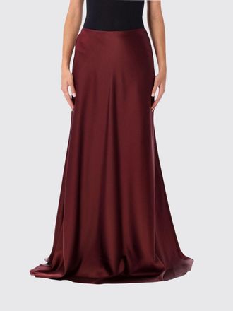 Ralph Lauren Jupe longue A-line en satin avec tra&icirc;ne et taille haute