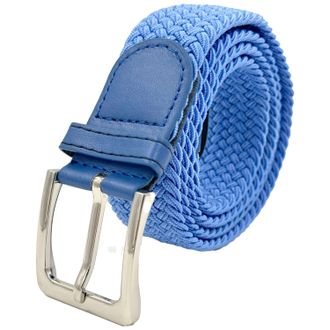 LisaModa Herren Stretch Flechtg&uuml;rtel LM1000 Stretchg&uuml;rtel Stoffg&uuml;rtel Viele Farben (Blau 032, 100-125)