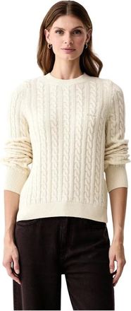 Barbour Pull en maille torsad&eacute;e Ashdown - Femme - Pulls - Beige - Taille: 40 FR