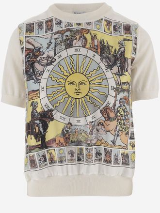 Burberry Womens T-Shirt With Print Wool T-Shirts & Jerseys