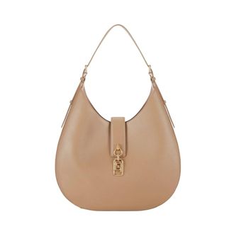 Elisabetta Franchi Femme, Sacs, Beige, Taille: ONE Size Round Hobo Bag