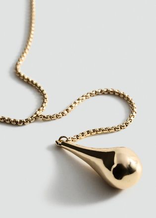 Mango Collier avec pendentif m&eacute;tallique or - Femme - Taille unique - MANGO