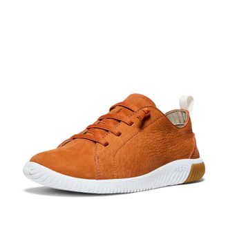 Keen Unisex-Child KNX Lace Sneakers, Gold Flame/Star White, 32/33