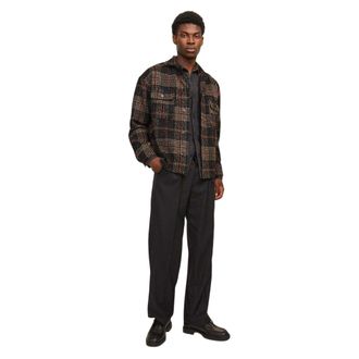 Jack & Jones Jack And Jones - Hemd f&uuml;r Herren, Boucl&eacute;, Regul&auml;r, Lang&auml;rmlig (Eisentor Grau)