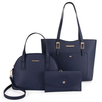 Montana West 3-teiliges Geldb&ouml;rsen-Set f&uuml;r Damen, Schultertasche und Geldb&ouml;rse, Z Handtasche Navy