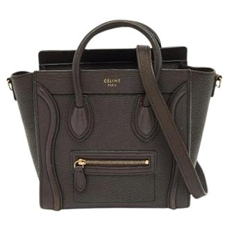 Celine Pre-owned Nano Luggage Tote - Femme - Pre-owned - Gris - Taille: ONE Size
