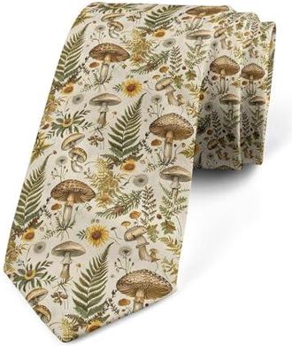 Generic Cravate Champignon Brun, Vert Et Gris Formelle Cravates Classique Cravates Homme Pour F&ecirc;te Affaires C&eacute;l&eacute;brations