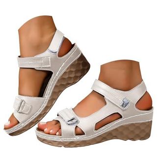 Generic Sandales &agrave; lani&egrave;res pour femme - Sandales orthop&eacute;diques habill&eacute;es d&eacute;t&eacute; 2026 &agrave; bout ouvert avec soutien de la vo&ucirc;te plantaire - Sandales d&eacute;contract&eacute;es 