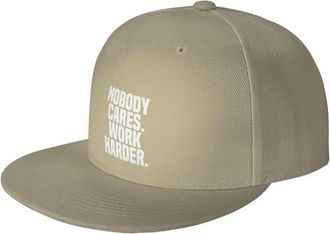 Generic Personne Ne SEn Soucie, Travaillez Plus Dur Femme Homme Snapback Chapeau Protection Solaire Strapback Cap Snapback Chapeaux Pare-Soleil pour Camping A