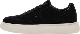 Guess Homme, Chaussures, Noir, Taille: 45 EU Baskets en Daim Noires à Lacets