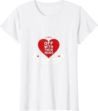 Generic Königin der Herzen Weg mit ihren Köpfen Königliches Dekret T-Shirt, Damen, Weiß, 3XL