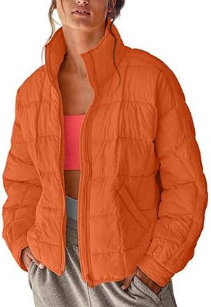 Generic Vestes dhiver pour femme - Trench surdimensionn&eacute; et fin &agrave; manches longues - Parka dhiver matelass&eacute;e - Manteau long coupe-vent chaud pour temps froid e