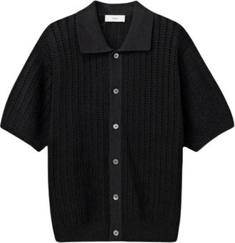 Dunst Homme, Pulls, Noir, Taille: L Relaxed Collared Cardigan