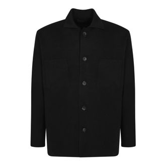 Dell'Oglio Wool Overshirt - - Jackets - Herren - Schwarzk - 2XL