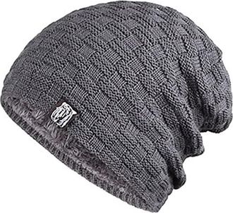Generic Bonnet Femme Hiver Bonnet Femme Chapeau Femme Hiver Confortable Classique - Tricot Main Pliable, Cache-Oreilles Laine M&eacute;rinos, Coupe-Vent &Eacute;l&eacute;gant pour