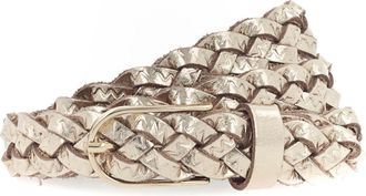 Vanzetti Braided Womens Belt W105 Gold Metallic