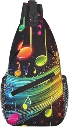 Generic A Vibrant Note Sac &agrave; bandouli&egrave;re Sac &agrave; bandouli&egrave;re Voyage Poitrine Sac &agrave; dos Sling Sac &agrave; dos pour homme Sac &agrave; dos de randonn&eacute;e