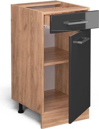 Vicco Meuble cuisine R-Line, Anthracite Haute brillance, 40 cm sans plan de travail Vicco