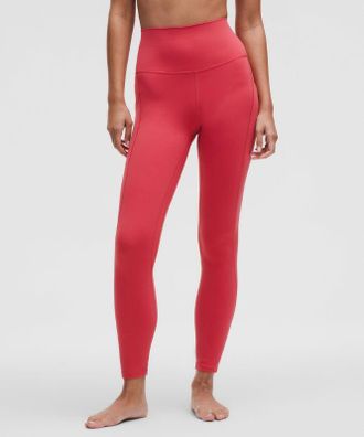 lululemon Align Hose mit hohem Bund und Taschen f&uuml;r Frauen - 64 cm - Gr&ouml;&szlig;e 10 in Desert Red