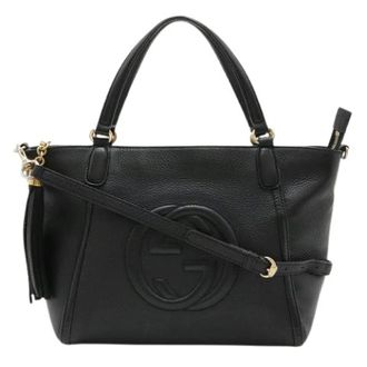 Gucci Pre-owned Soho Leather 2way Tote Bag - Femme - Pre-owned - Noir - Taille: ONE Size